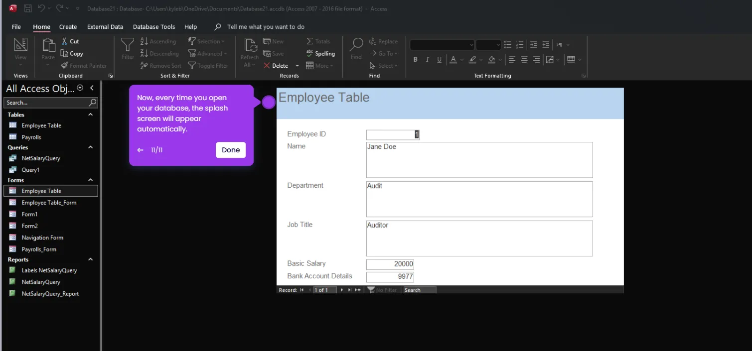 How to Create Splash Screen MS Access: 1-Min Guide